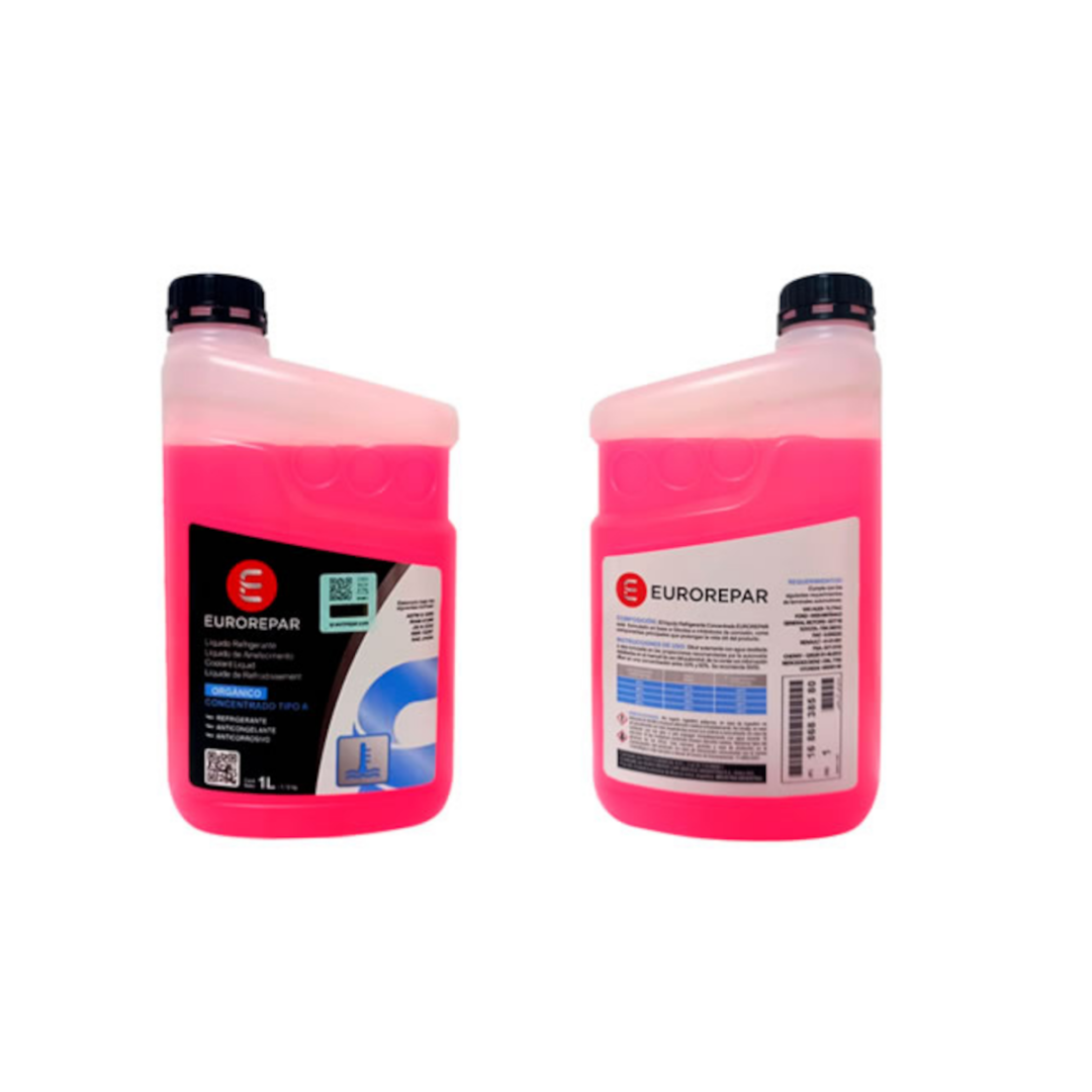 Liquido Refrigerante Organico Concentrado Rojo Eurorepar 1 L | Voutier
